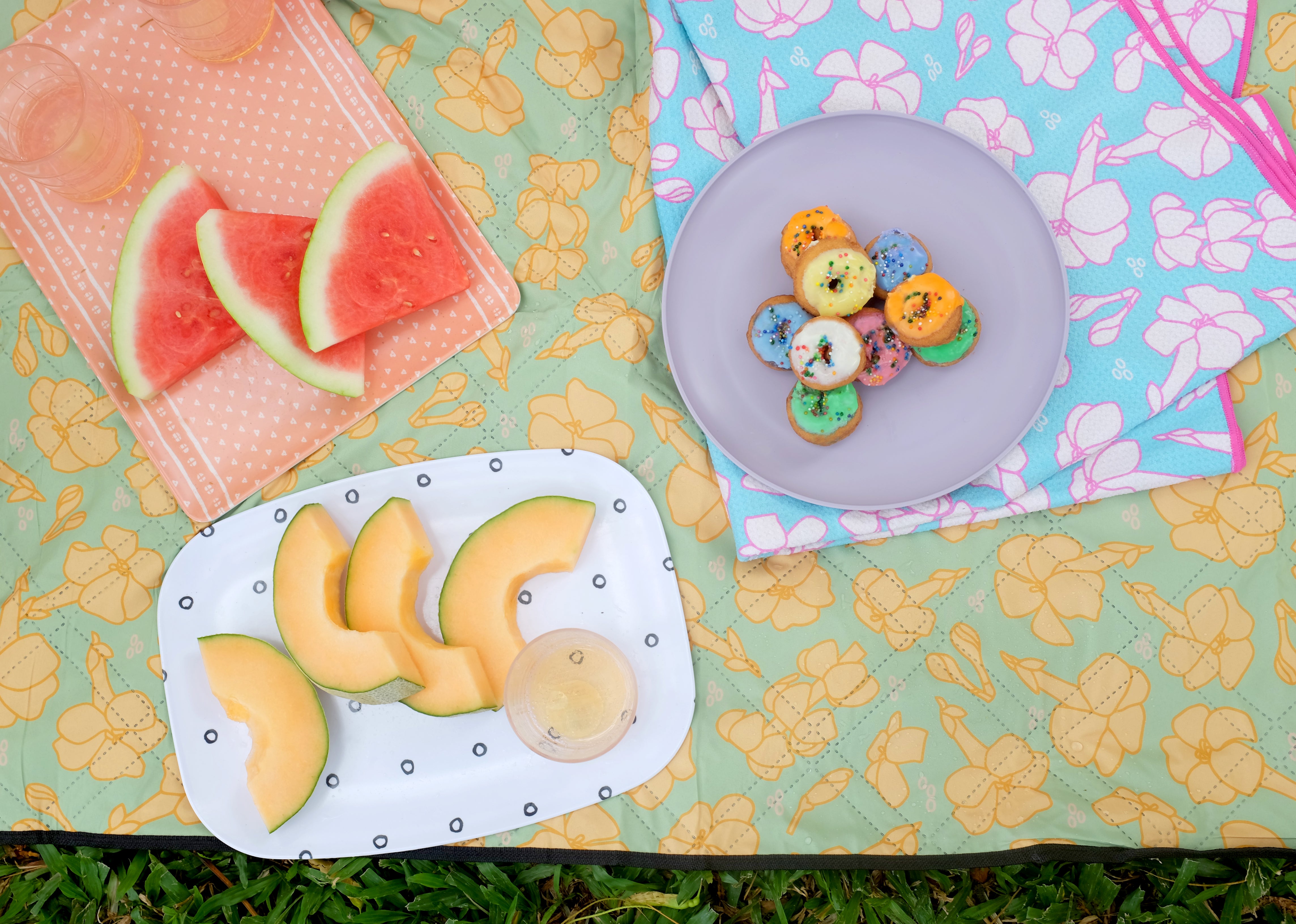 Izzy and Luke x Jana Lam Mint+Honey Picnic Blanket